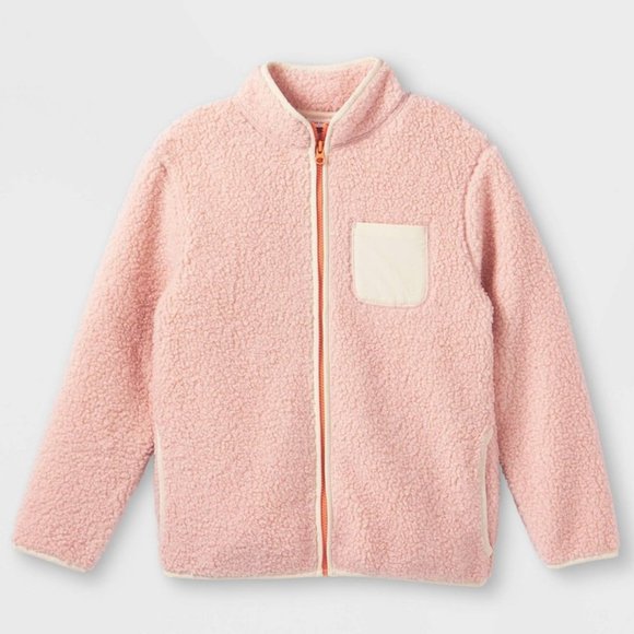 Cat & Jack | Jackets & Coats | Cat Jack Girls Sherpa Jacket Blush Color ...